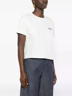 A.p.c. Logo Appliqué Cropped T-shirt