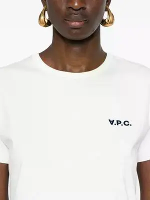 A.p.c. Logo Appliqué Cropped T-shirt