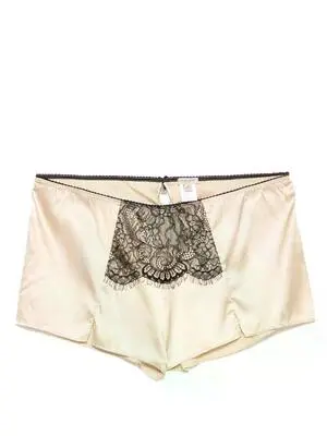 Burberry Lace-detail Pyjama Shorts - Neutrals