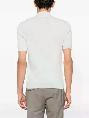 FAY Cable-knit Polo Shirt