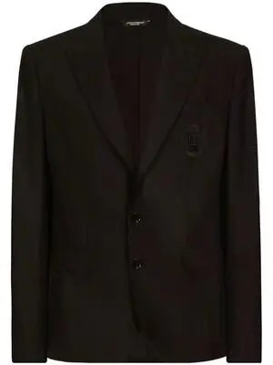 Dolce & Gabbana Logo-embroidered Single-breasted Jacket
