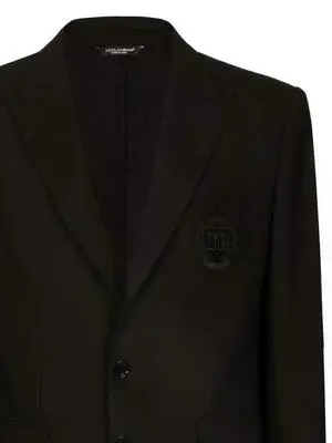 Dolce & Gabbana Logo-embroidered Single-breasted Jacket