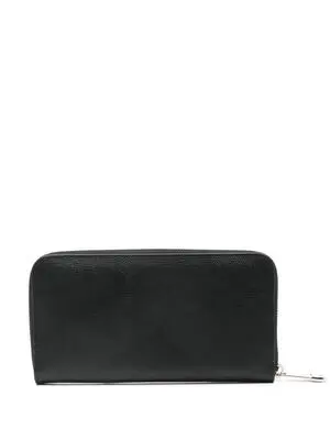 DOUCAL'S Leather Continental Wallet - Black