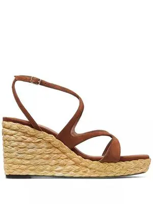 JIMMY CHOO Ayla Suede Wedge Espadrilles - Brown