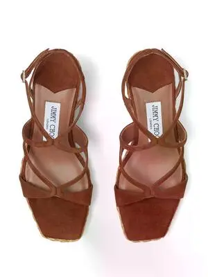 JIMMY CHOO Ayla Suede Wedge Sandals