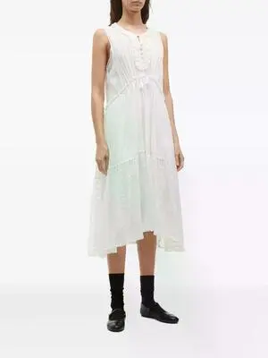 B+AB Embroidered Detail Midi Dress - White