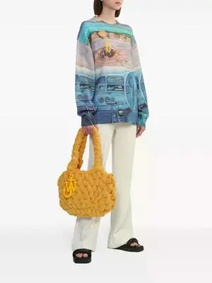 JW Anderson Technical Jersey Flared Trousers - White