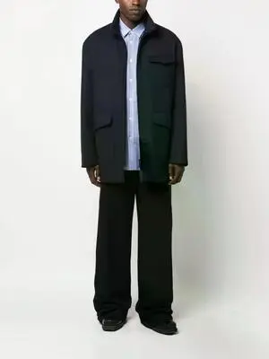 Giorgio Armani Virgin Wool Zip-up Coat