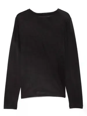 Massimo Alba Fine Knit Wool T-shirt - Black