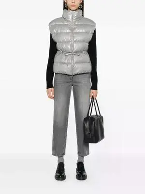 Peserico Lamé Effect Puffer Gilet