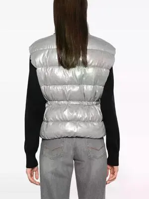 Peserico Lamé Effect Puffer Gilet