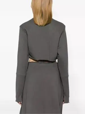 ELENA VELEZ Cropped Sweatshirt With High Neck - Grey