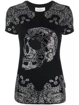 Philipp Plein Bandana Print T-shirt - Black