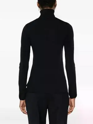 ZANONE Navy Virgin Wool Blend Fine-knit High-neck Sweater