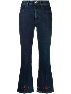 Jacob Cohen Victoria Cropped Embroidered Jeans