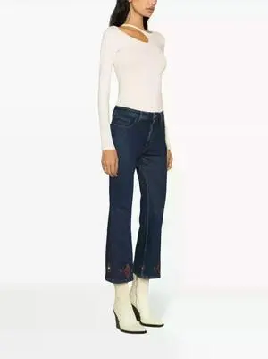 Jacob Cohen Victoria Cropped Embroidered Jeans