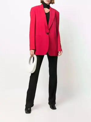 3x1 Slim-cut Coated Trousers