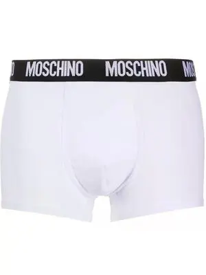 Moschino Logo Boxers - White