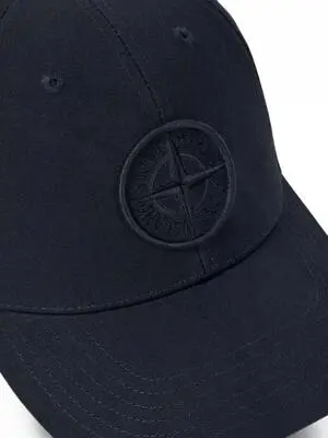 Stone Island Compass Motif Baseball Cap - Grey
