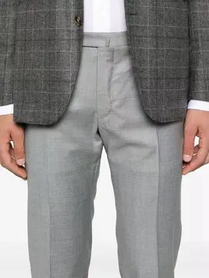 Incotex Virgin Wool Slub-texture Trousers - Grey