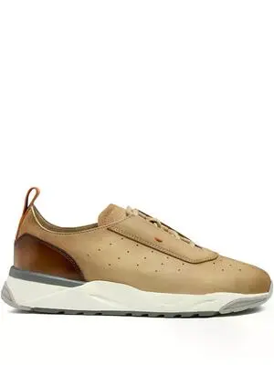 Santoni Leather Lace-up Sneakers