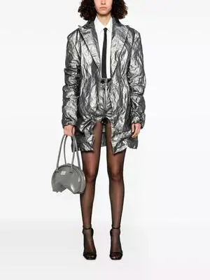 ALMAZ Lamé-effect Open-front Coat