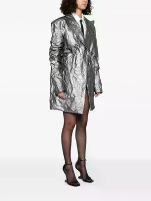 ALMAZ Lamé-effect Open-front Coat