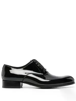 TOM FORD Patent Leather Oxford Shoes - Black