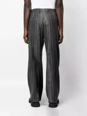 Versace Striped Tailored Trousers - Grey