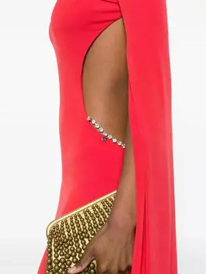 NISSA One-sleeve Maxi Dress With Side Slit