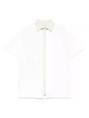 MAISON MARGIELA Cotton Shirt With Contrasting Collar - Neutrals