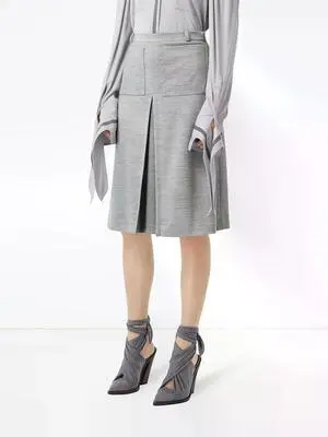 Burberry Box Pleat Wool-blend Skirt