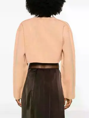 Marni Logo-embroidered Cropped Virgin Wool Cardigan