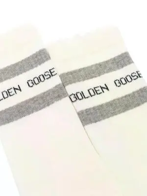 GOLDEN GOOSE Cotton Socks With Distressed Finishes