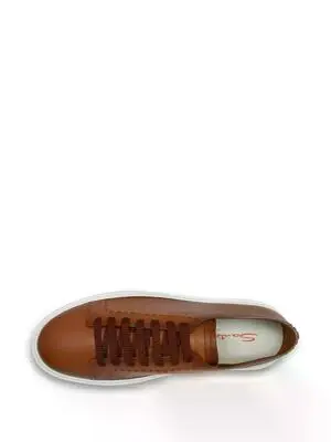 Santoni Leather Lace-up Sneakers