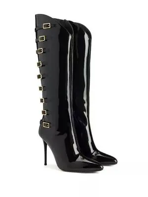 GIUSEPPE ZANOTTI Patthi 105mm Patent Leather Knee-high Boots