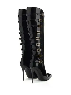 GIUSEPPE ZANOTTI Patthi 105mm Patent Leather Knee-high Boots