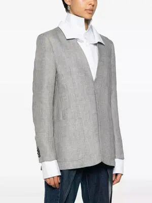 BETTTER X Zegna Collarless V-neck Blazer