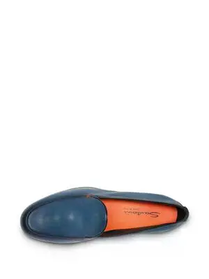 Santoni Leather Slip-on Loafers