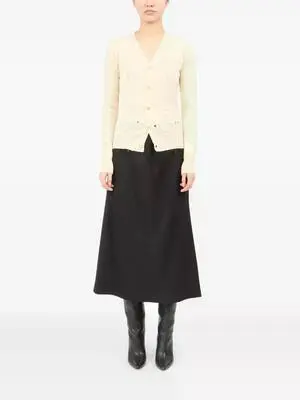 MAISON MARGIELA V-neck Distressed Button-up Cardigan