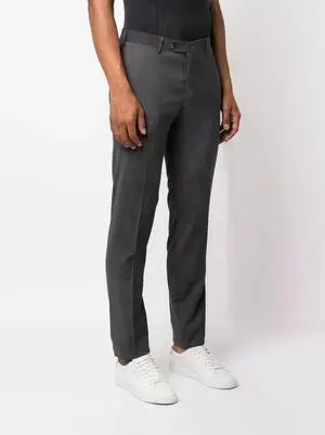 PT TORINO Mid-rise Tapered Trousers - Grey
