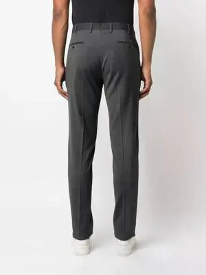 PT TORINO Mid-rise Tapered Trousers - Grey