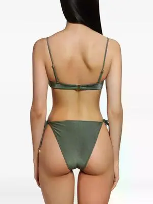 NOIRE SWIMWEAR Monowire Satin Bikini Set - Green