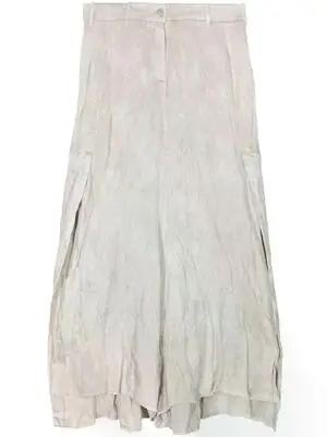 Masnada Layered Pleated Midi Skirt - Neutrals
