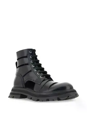 Alexander McQueen Wander Cut-out Combat Boots