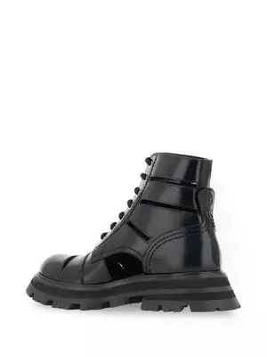 Alexander McQueen Wander Cut-out Combat Boots