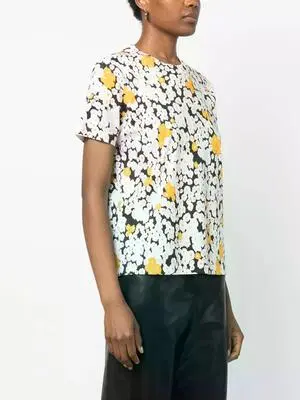LANVIN Cotton T-shirt With Floral Print