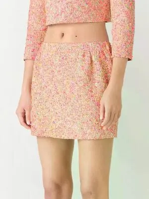 St. John Bonded Novelty Tweed Skirt