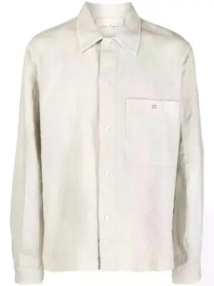 Nick Fouquet Decorative-stitching Linen Shirt - Neutrals