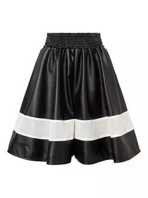 ELENA VELEZ Perforated B-ball Shorts - Black